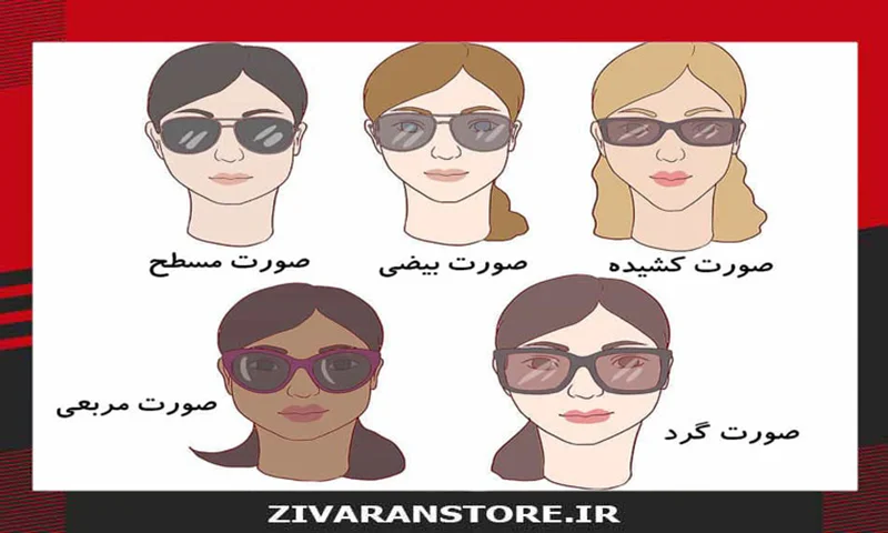 انتخاب مدل عینک آفتابی متناسب با فرم صورت زیوران استور